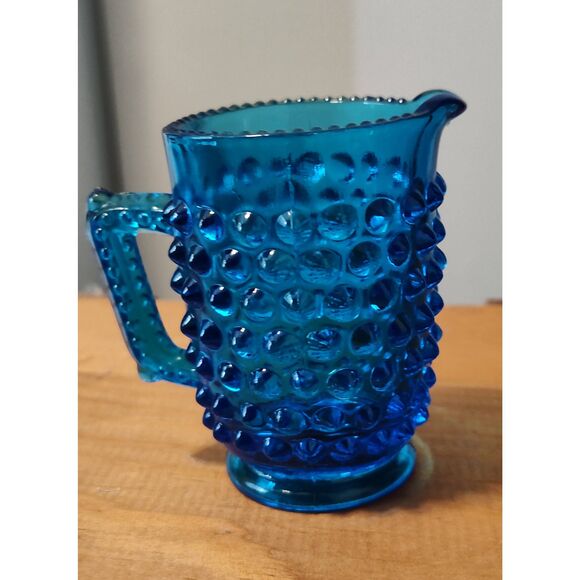 Fenton | Accents | Fenton Mini Creamer Glass Hobnail Blue Colonial ...